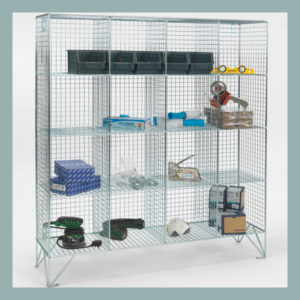 3 Door Wire Mesh Lockers | UK Made | Mesh Storage Lockers