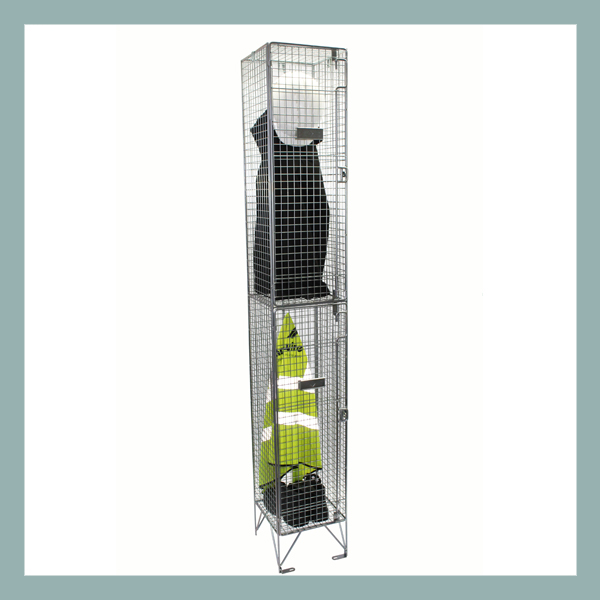 Economy 2 Door Wire Mesh Lockers | 2 Door Mesh Lockers