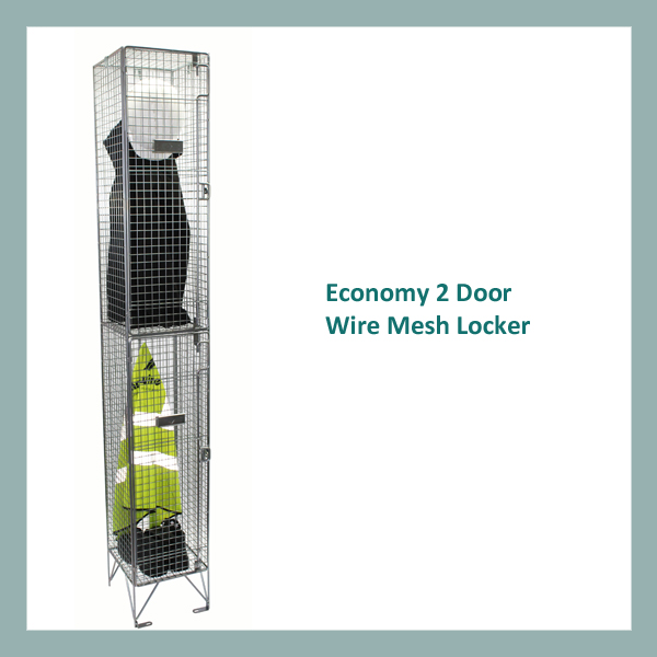 Economy 2 Door Wire Mesh Lockers | 2 Door Mesh Lockers